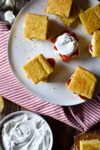 Cornbread Strawberry Shortcakes - Avi Pie